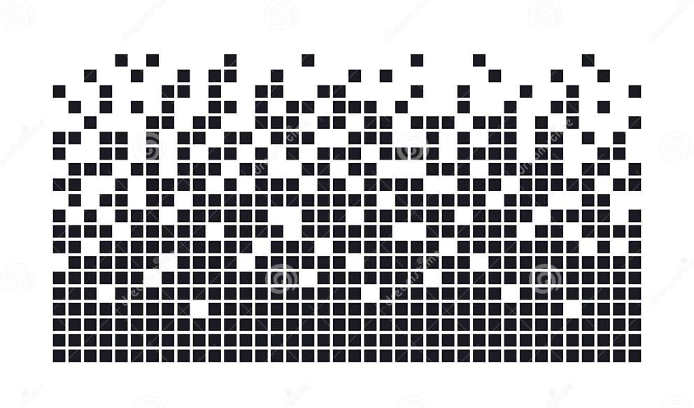 Pixel Disintegration Background. Decay Effect. Dispersed Dotted Pattern ...
