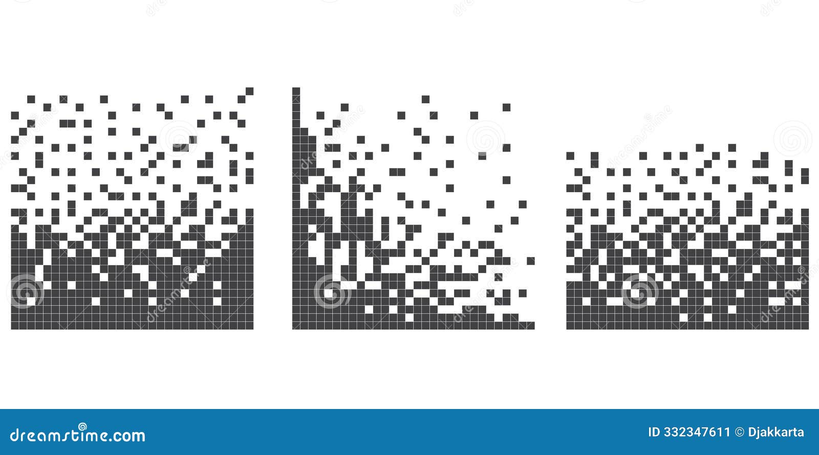 Pixel Disintegration Background. Decay Effect. Dispersed Dotted Pattern ...