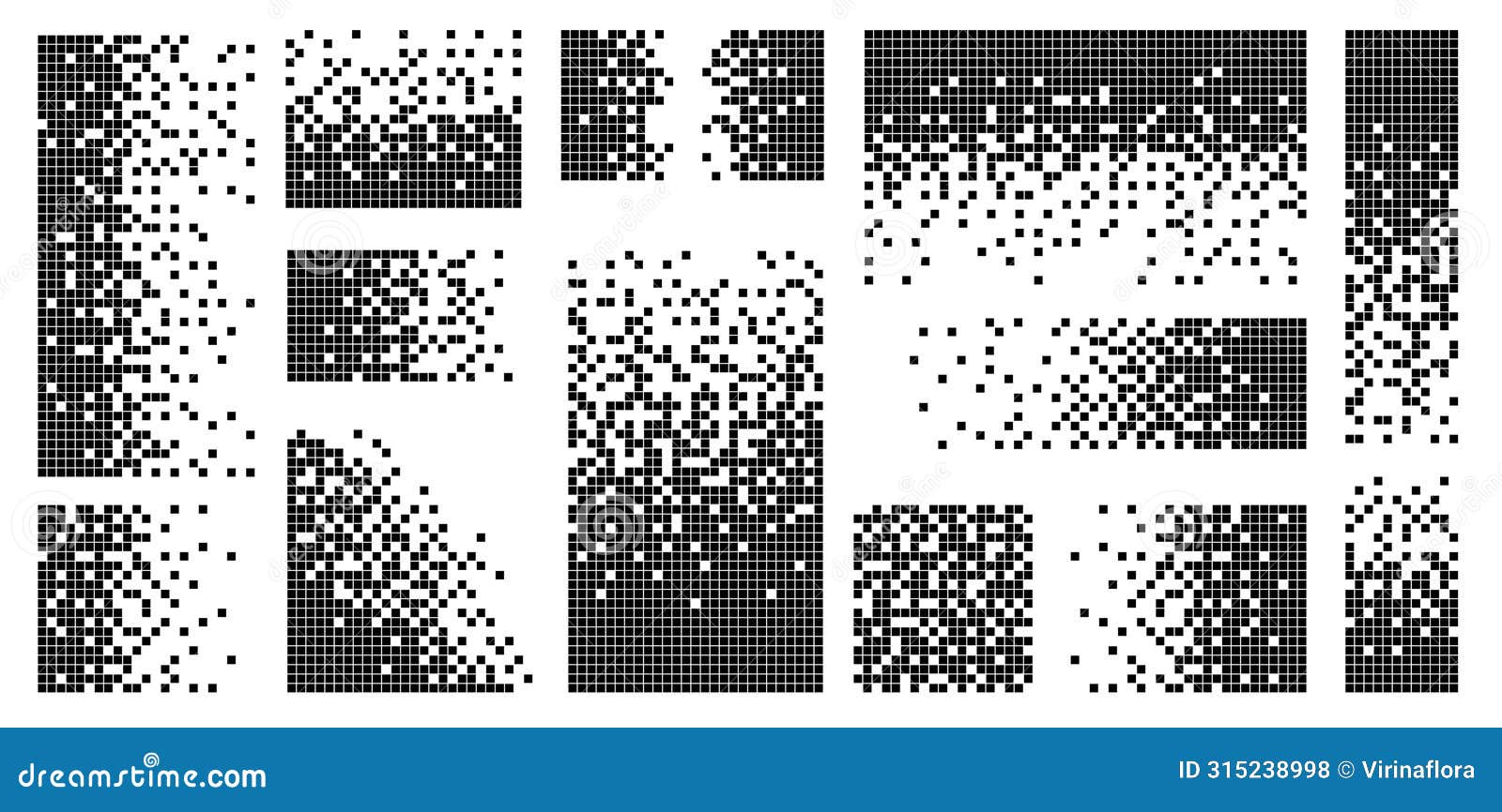 Pixel Disintegration Color Background. Decay Effect. Dispersed Dotted ...