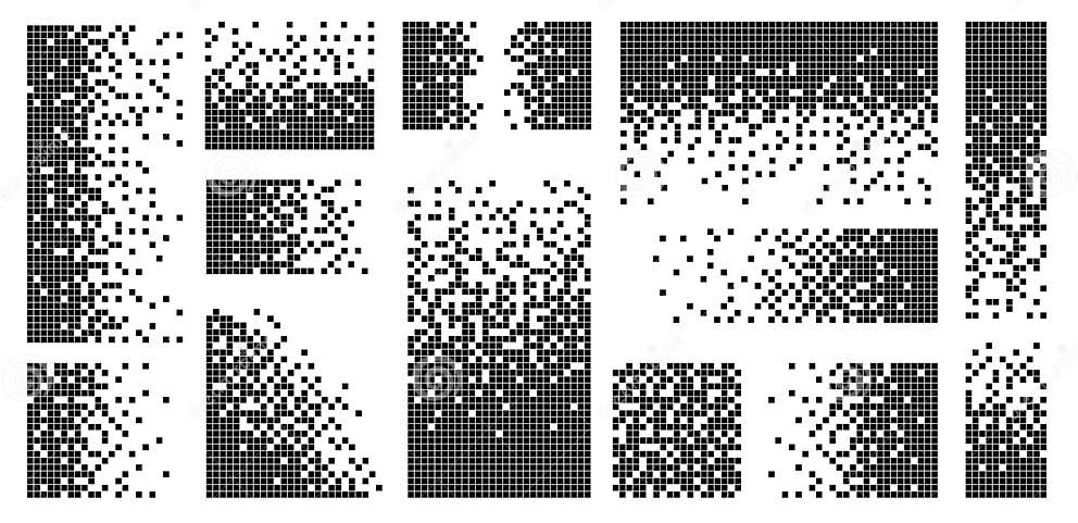 Pixel Disintegration Background. Decay Effect. Dispersed Dotted Pattern ...