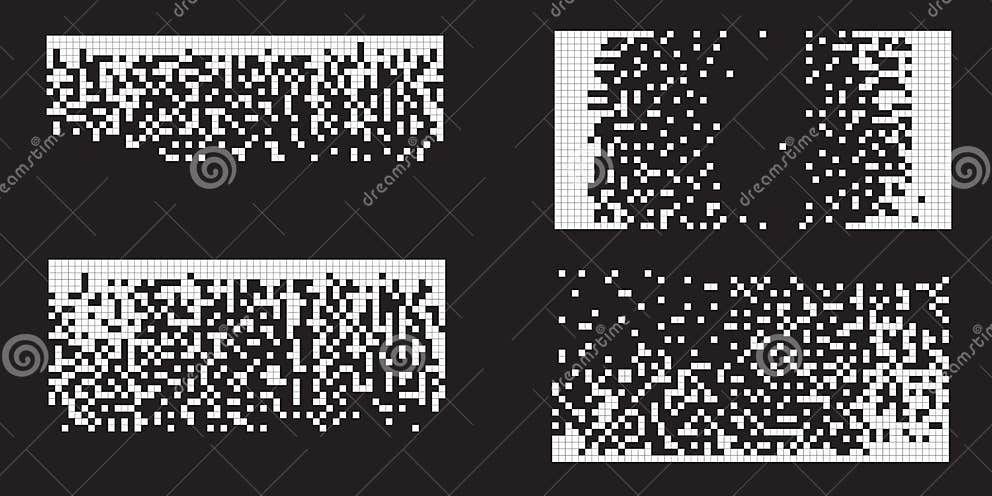 Pixel Disintegration Background. Decay Effect. Dispersed Dotted Pattern ...