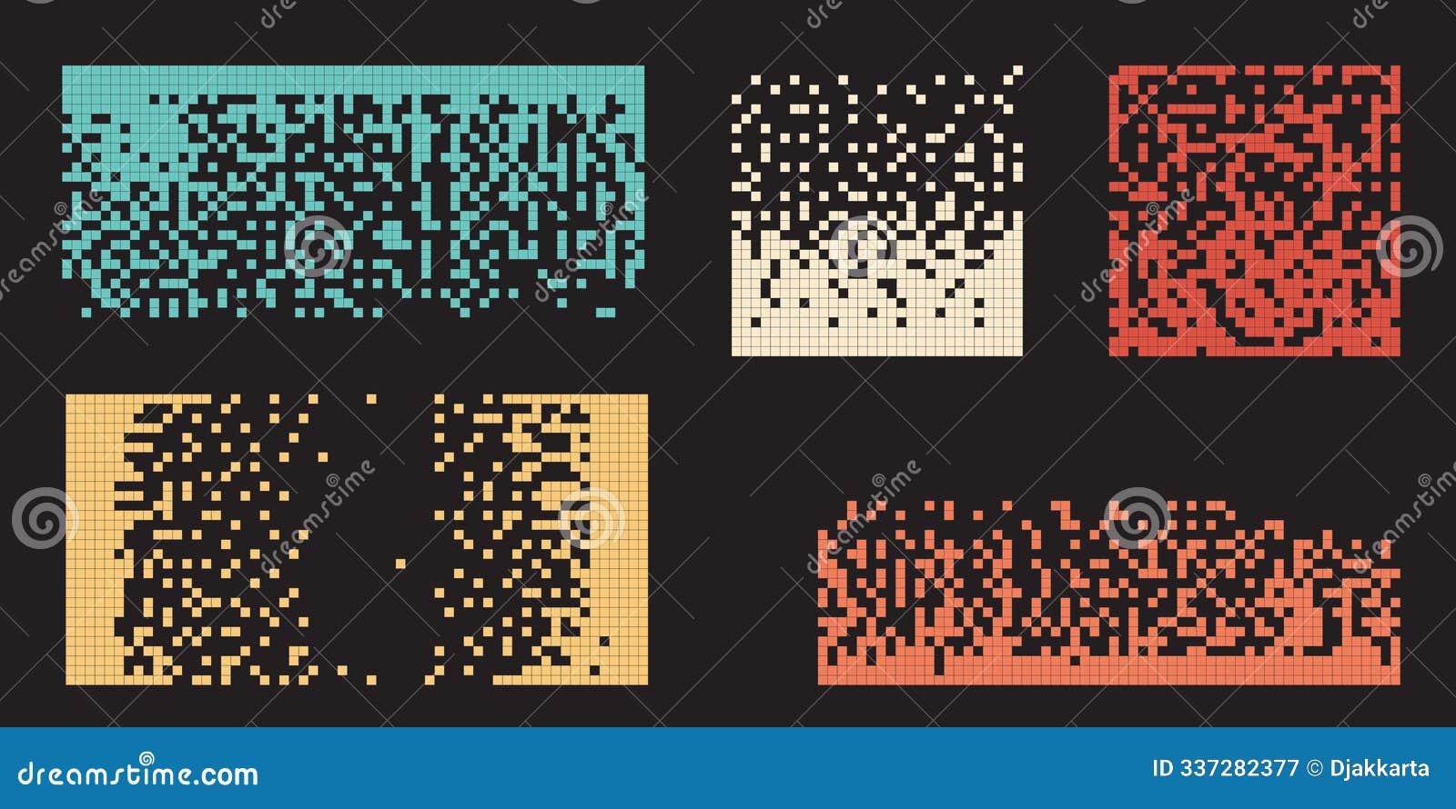 Pixel Disintegration Background. Decay Effect. Dispersed Dotted Pattern ...