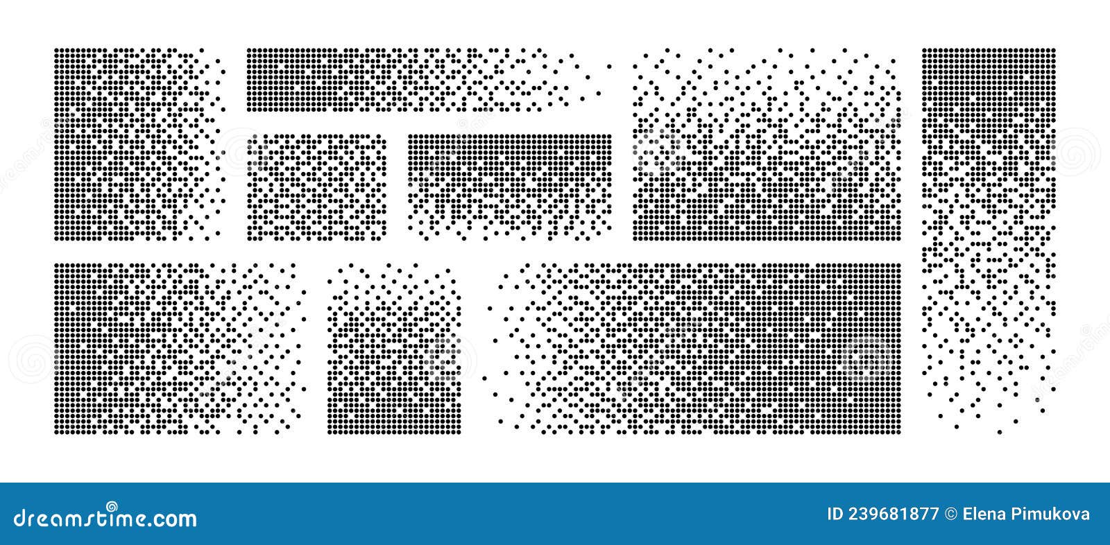 Pixel Disintegration Background. Decay Effect. Dispersed Dotted Pattern ...