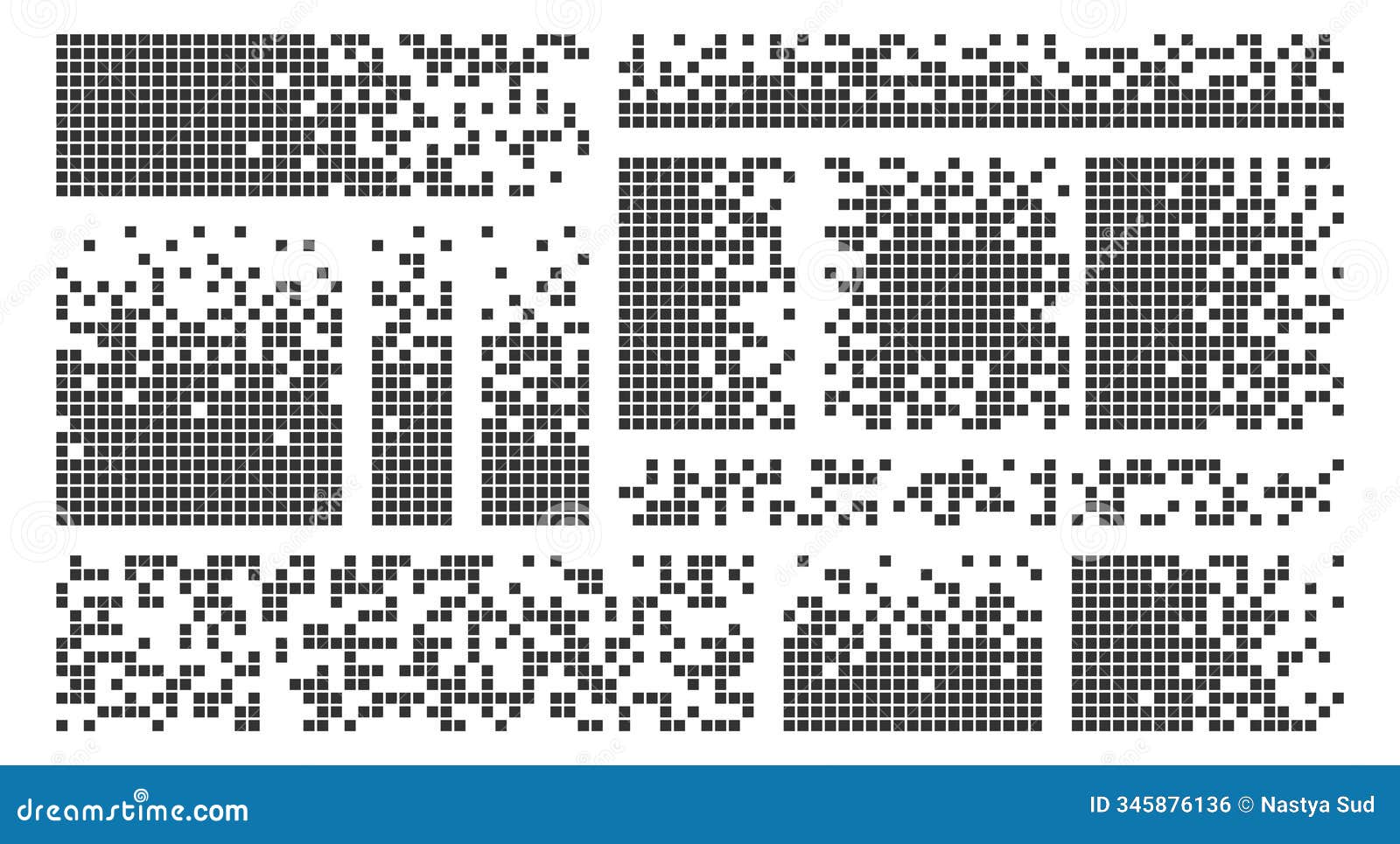 Pixel Disintegration Background. Decay Effect. Dispersed Dotted Pattern ...