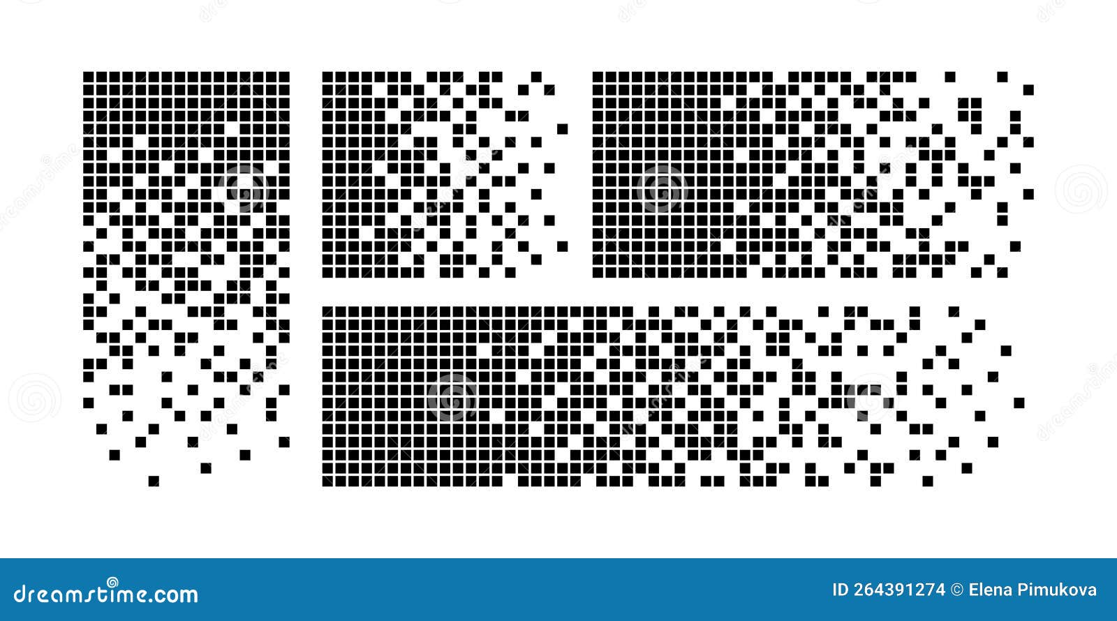 Pixel Disintegration Background. Halftone Fragment. Dispersed Dotted ...