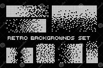 Pixel Disintegration Color Backgrounds. Decay Effect. Dispersed Dotted ...