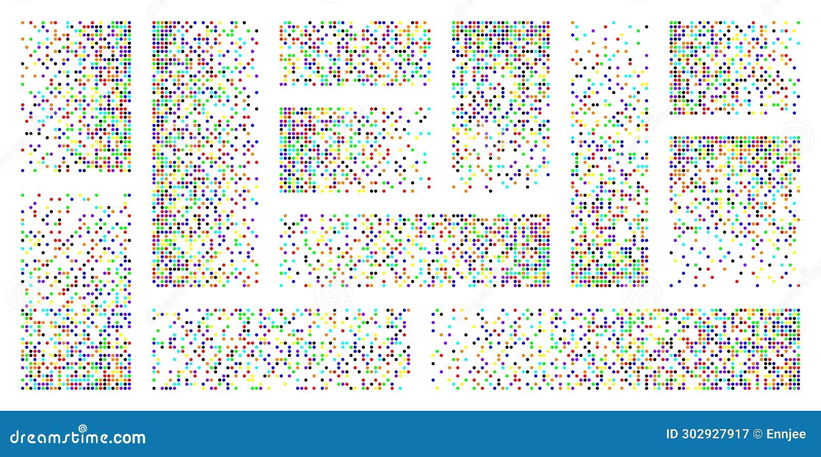 Pixel Disintegration, Decay Effect. Various Rectangular Elements Made ...