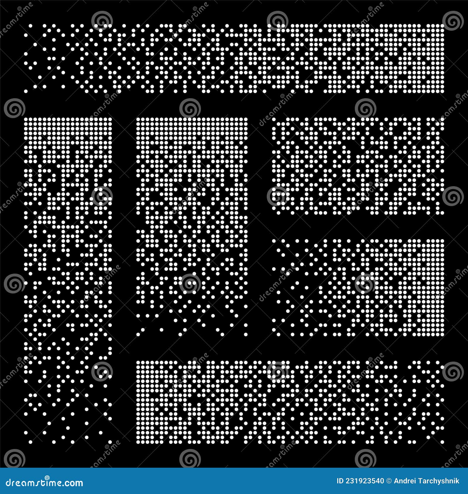 Pixel Disintegration, Decay Effect. Various Rectangular Elements Made ...