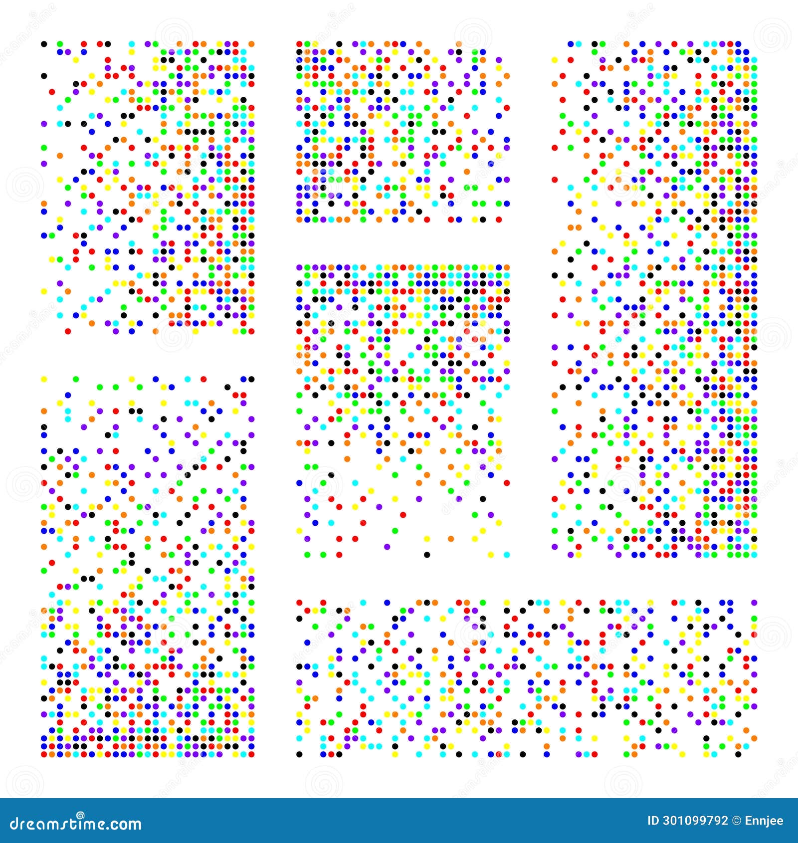 Pixel Disintegration, Decay Effect. Various Rectangular Elements Made ...