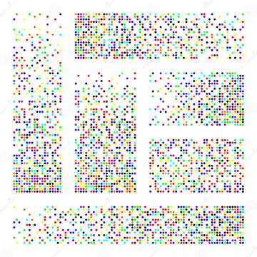 Pixel Disintegration, Decay Effect. Various Rectangular Elements Made ...