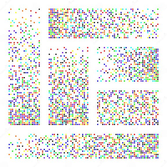 Pixel Disintegration, Decay Effect. Various Rectangular Elements Made ...