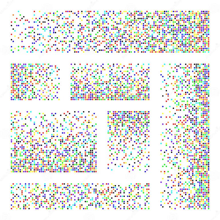 Pixel Disintegration, Decay Effect. Various Rectangular Elements Made ...