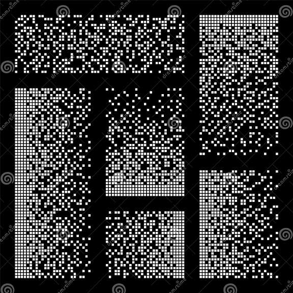 Pixel Disintegration, Decay Effect. Various Rectangular Elements Made ...