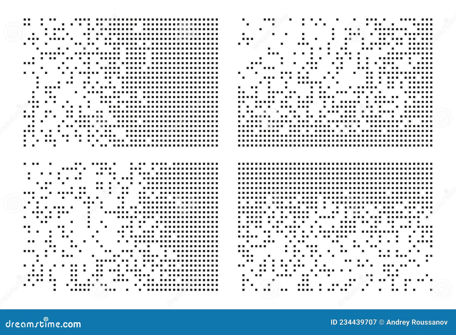 Pixel Disintegration, Decay Effect. Various Rectangular Elements Made ...