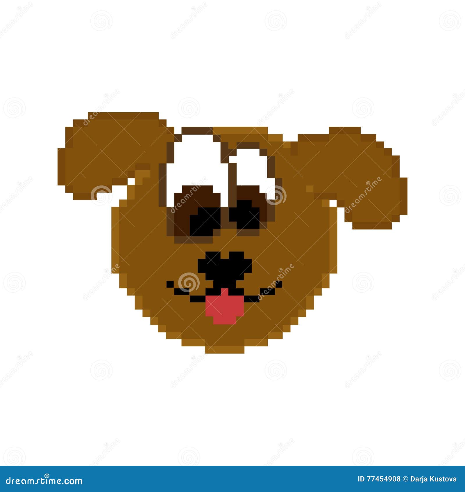 Pixel Art Animal Head Logo Icon Vector | CartoonDealer.com #128680724