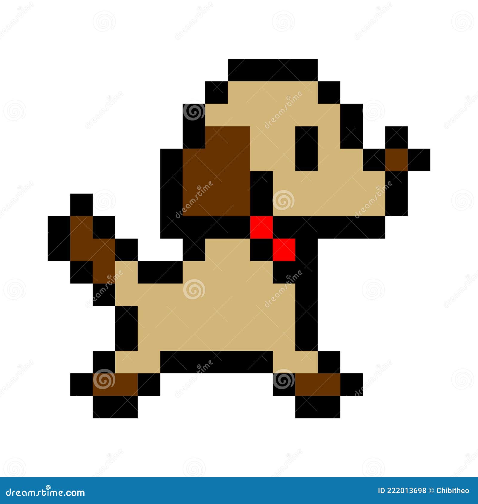 Pixel a dog image Vector stock vector. Illustration of animation ...