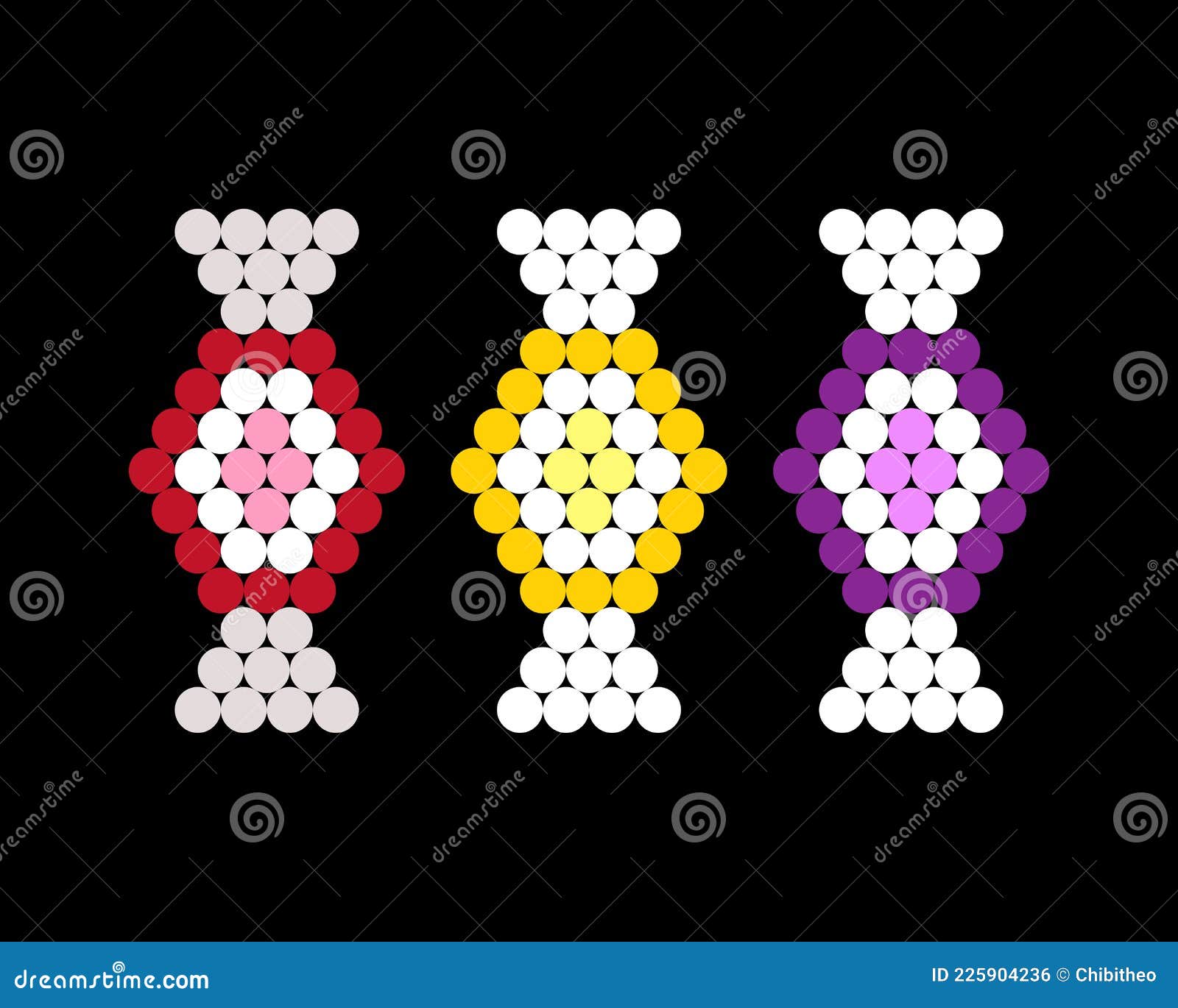 Pixel Dot Candy Image. Beads Pattern. Stock Vector - Illustration of ...