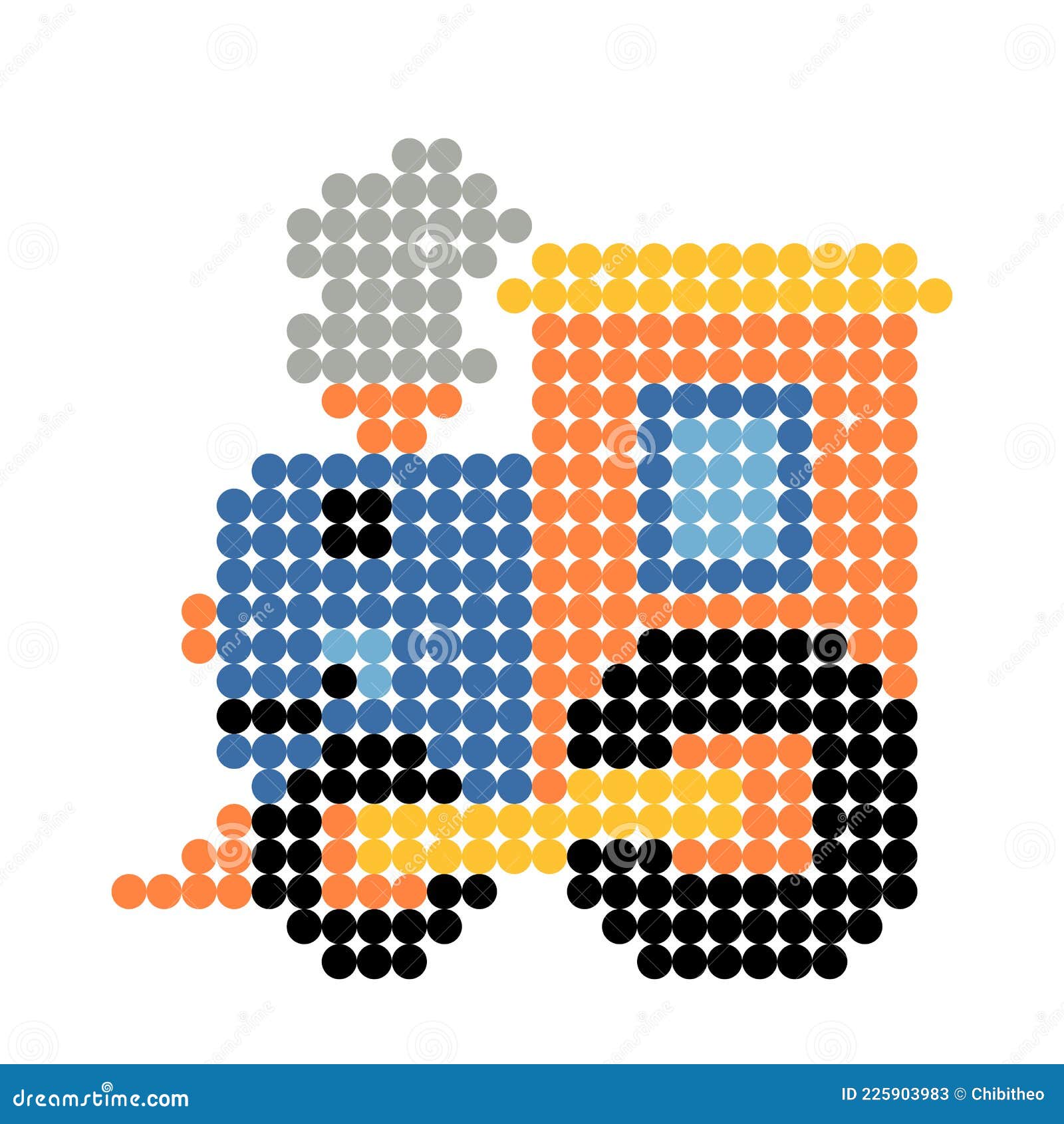 Pixel Dot the Train Image, for Cross Stitch Patterns and Beading ...