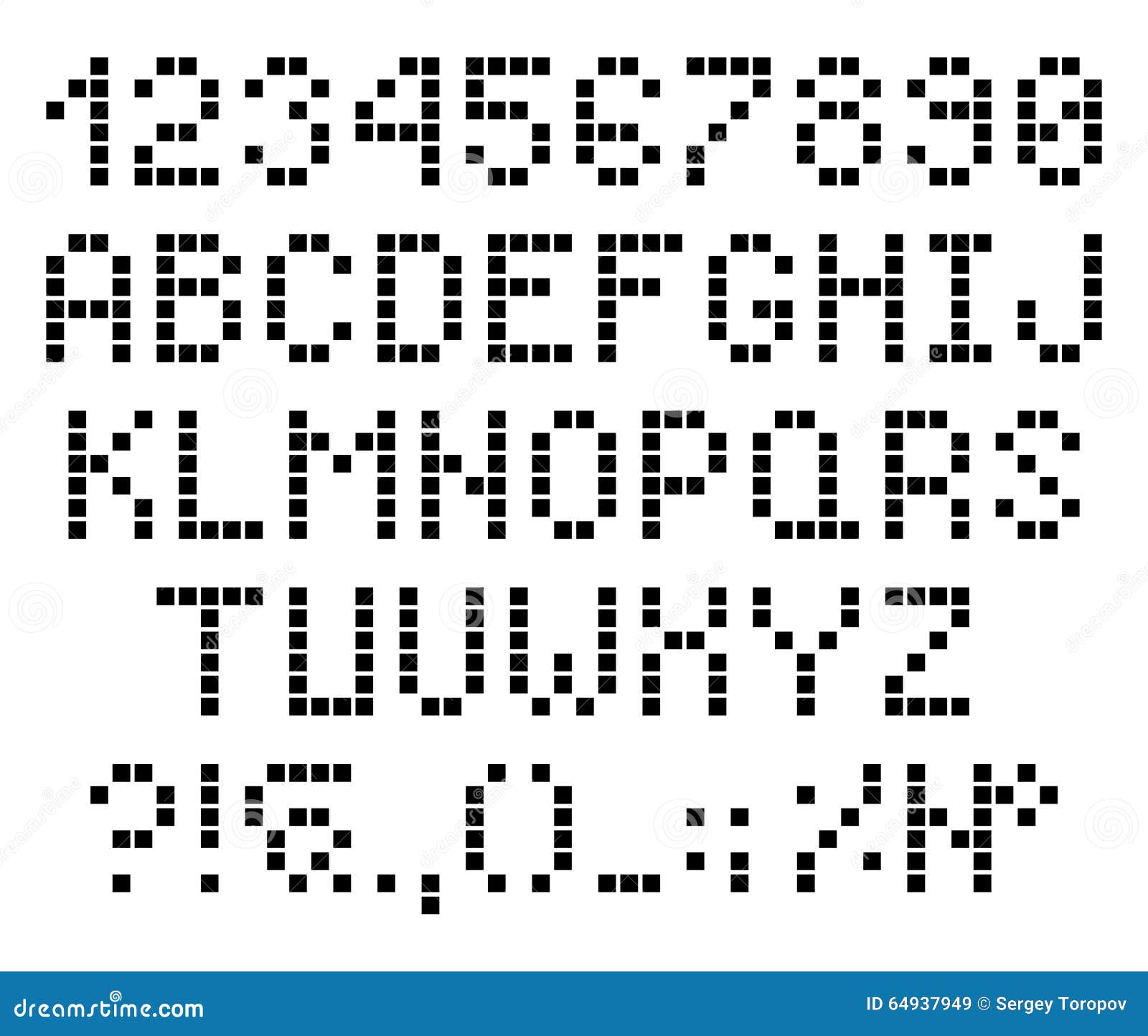 Pixel Dots Letters and Numbers, Alphabet, Font Stock Vector ... Pixel Dots Letters and Numbers, Alphabet, Font Stock Vector ...