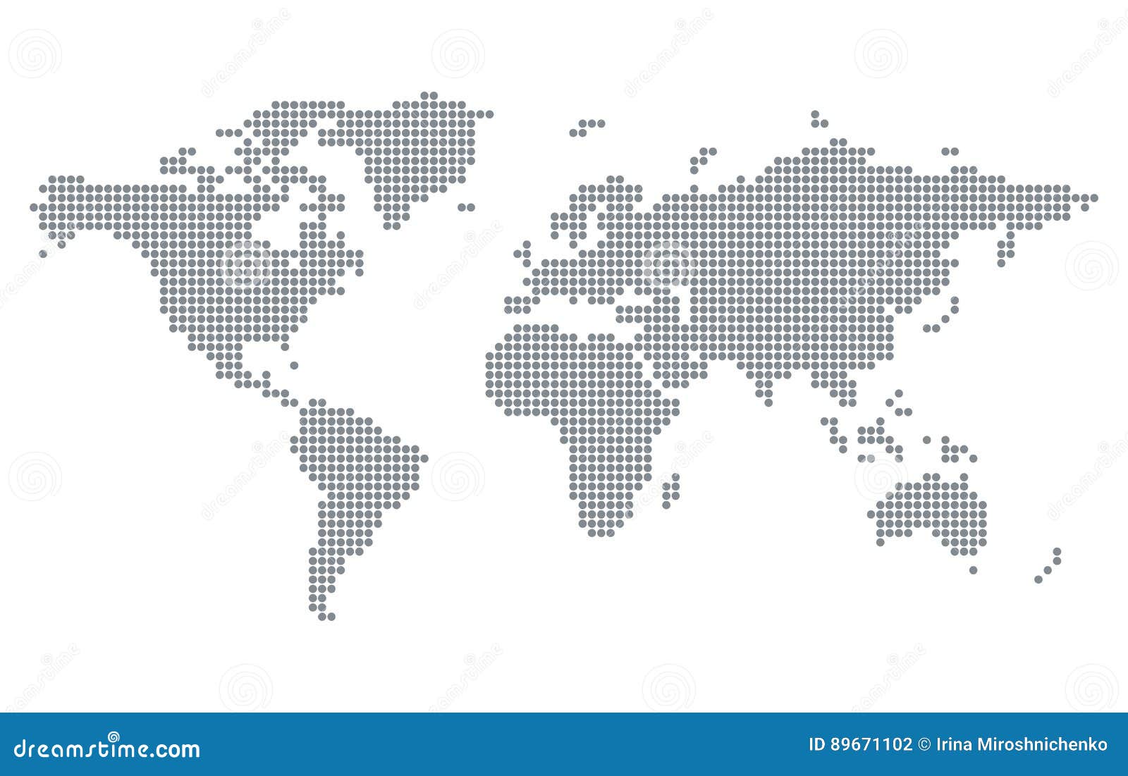 Pixel dots world map stock vector. Illustration of halftone - 89671102