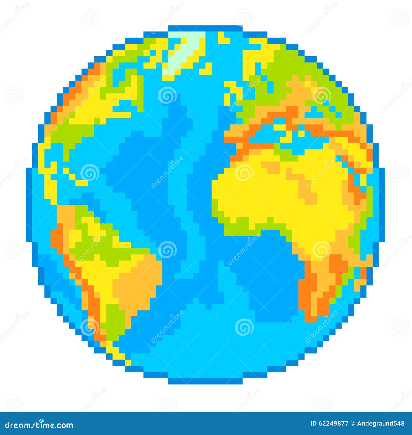 Pixel Earth globe vector stock vector. Illustration of country - 62249877