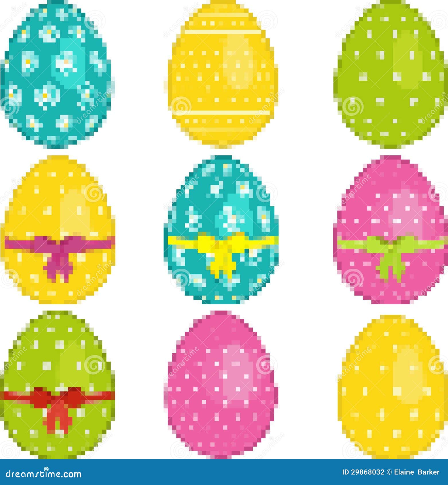 Pixel 8 Bit Easter Bunny. Pixel Art Arcade Game Icon, Painted Chicken ...