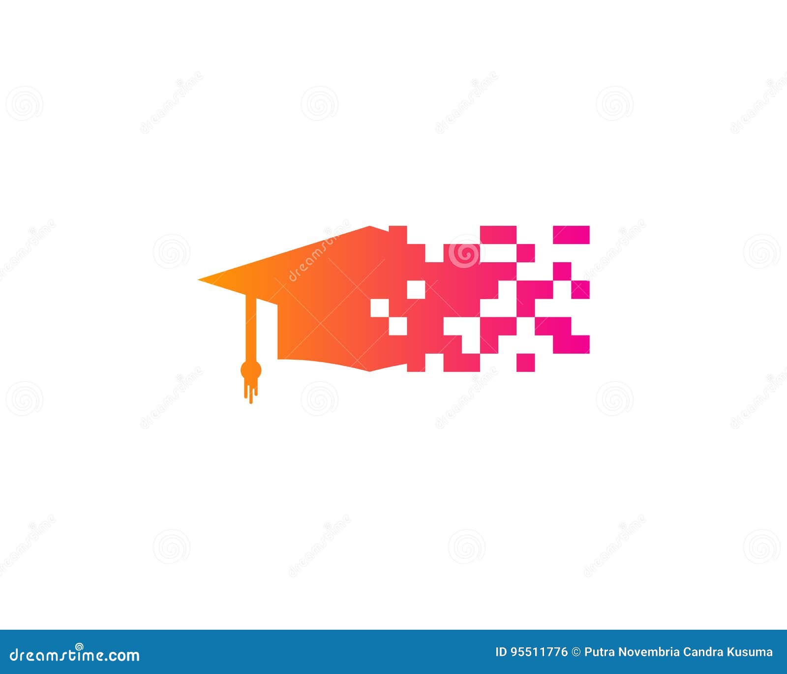 Pixel Education Icon Logo Design ELement Stock Vector - Illustration of ...