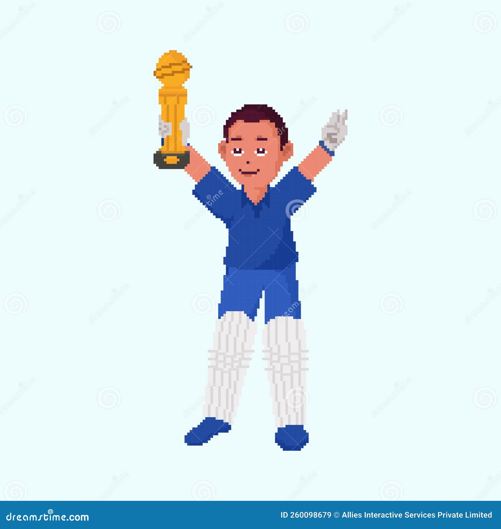 8-bit Pixel Art Cricket Player Figure Holding Bat Stock Photo ...