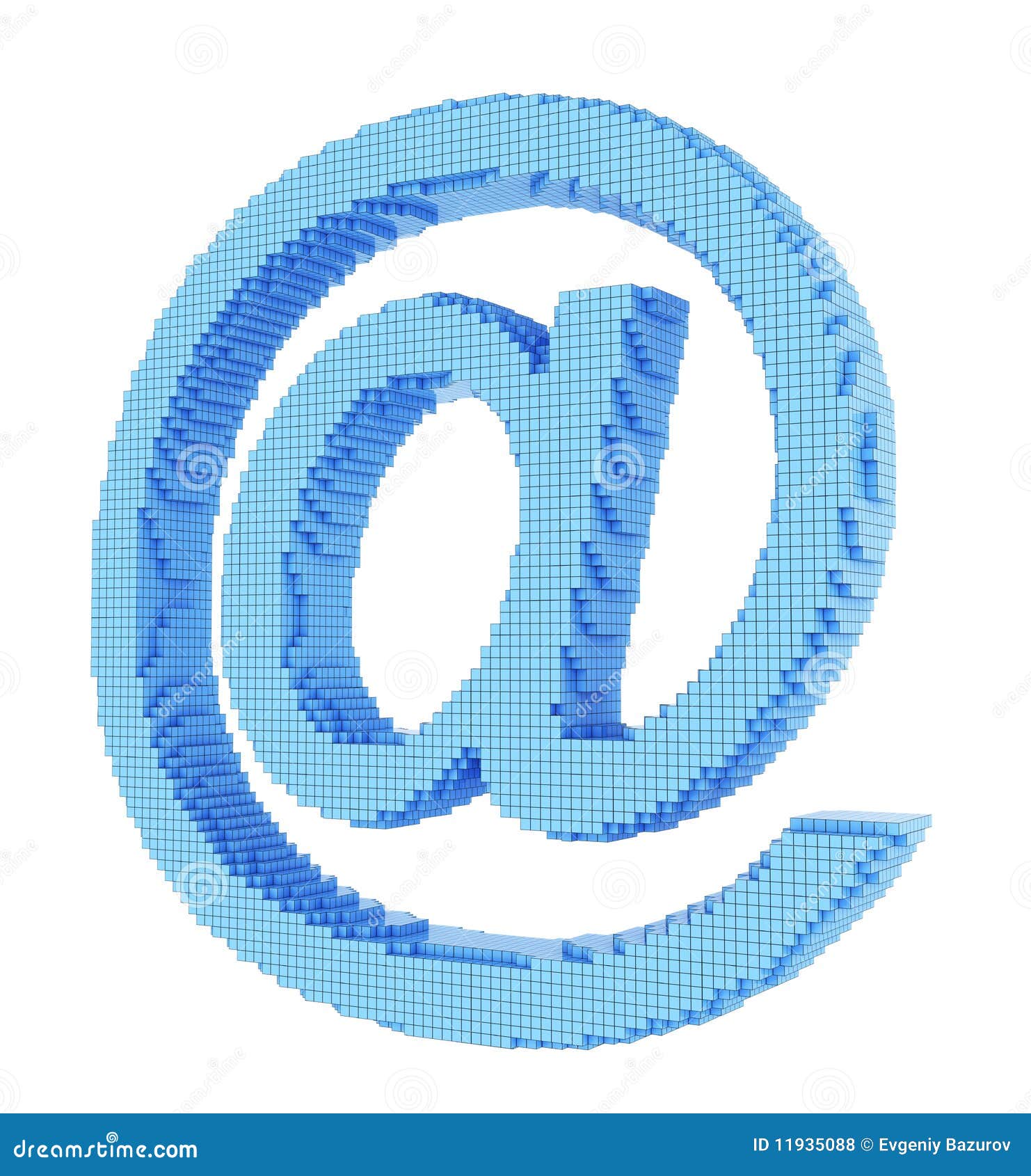 Pixel email symbol stock illustration. Illustration of rendering - 11935088