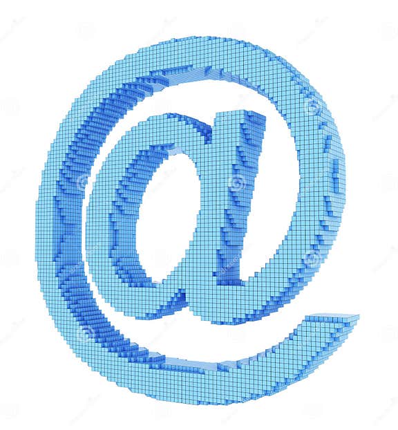 Pixel email symbol stock illustration. Illustration of rendering - 11935088