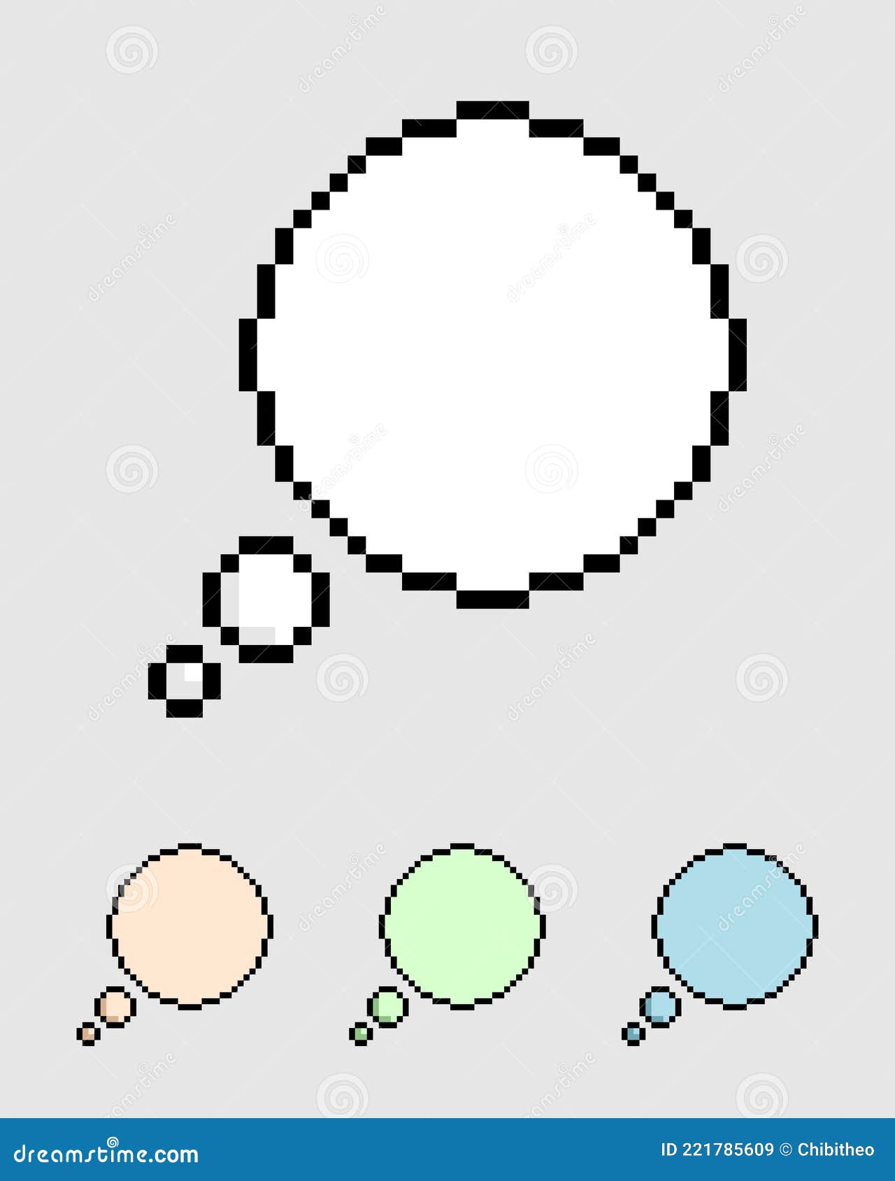 Pixel Empty Bubble Text. Vector Illustration of Pixel Art Stock Vector ...