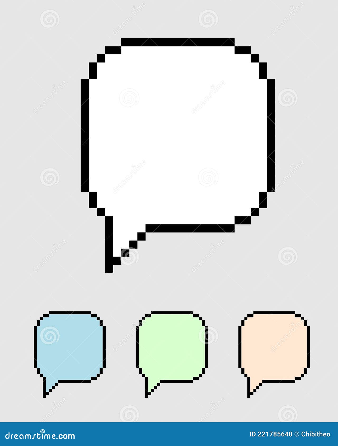 Pixel Empty Bubble Text. Vector Illustration of Pixel Art Stock Vector ...