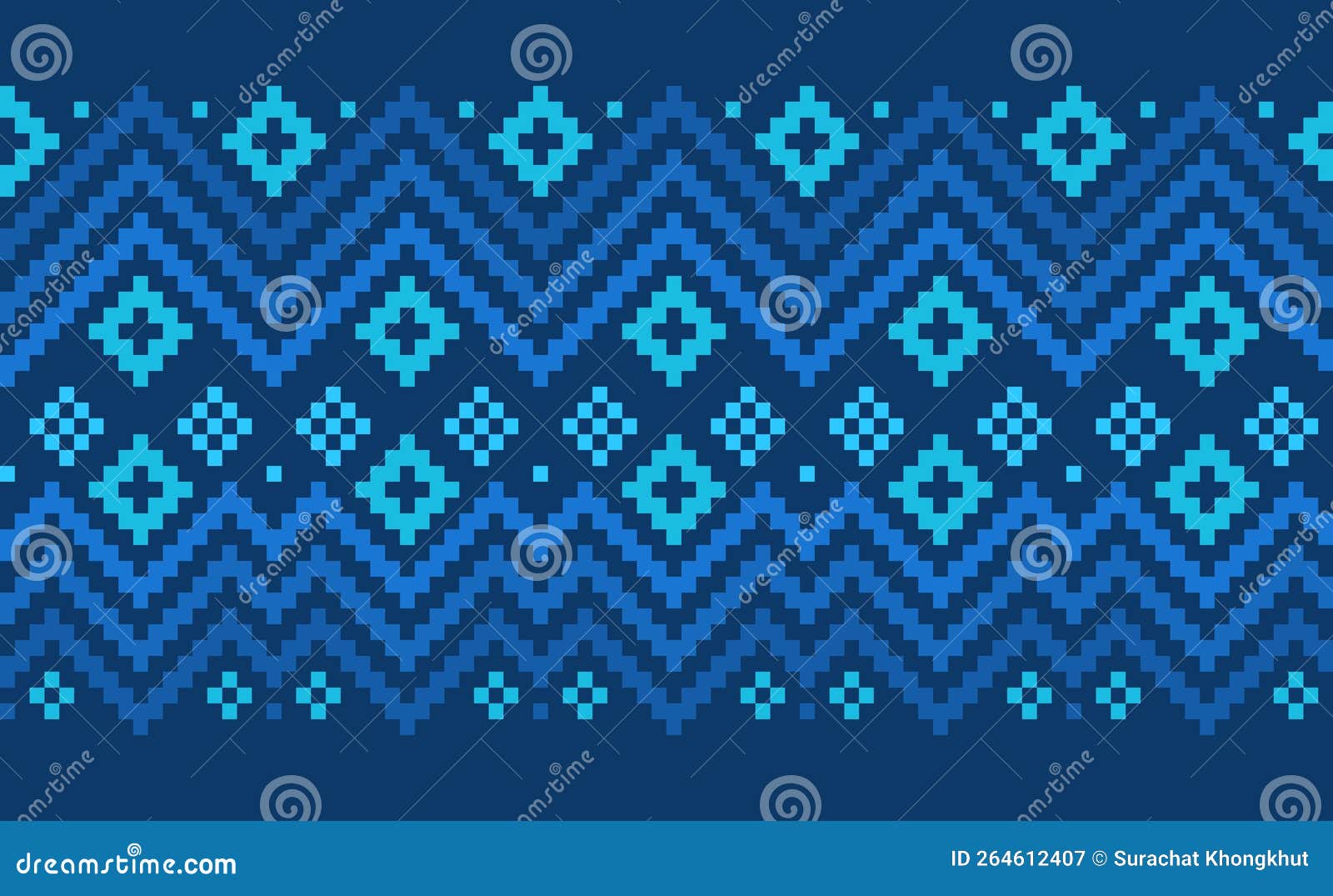 Pixel Ethnic Pattern, Vector Embroidery Jacquard Background, Geometric ...