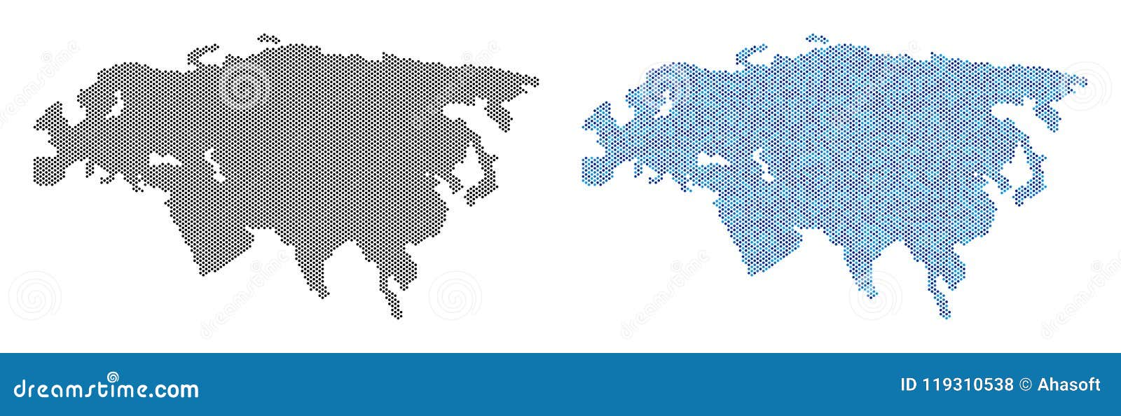 Dotted Eurasia Map Abstractions Stock Vector - Illustration of abstract ...