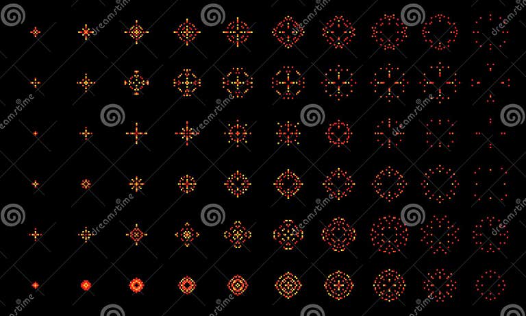 Pixel Explosion and Burst Animation, 8 Bit Boom Stock Vector ...