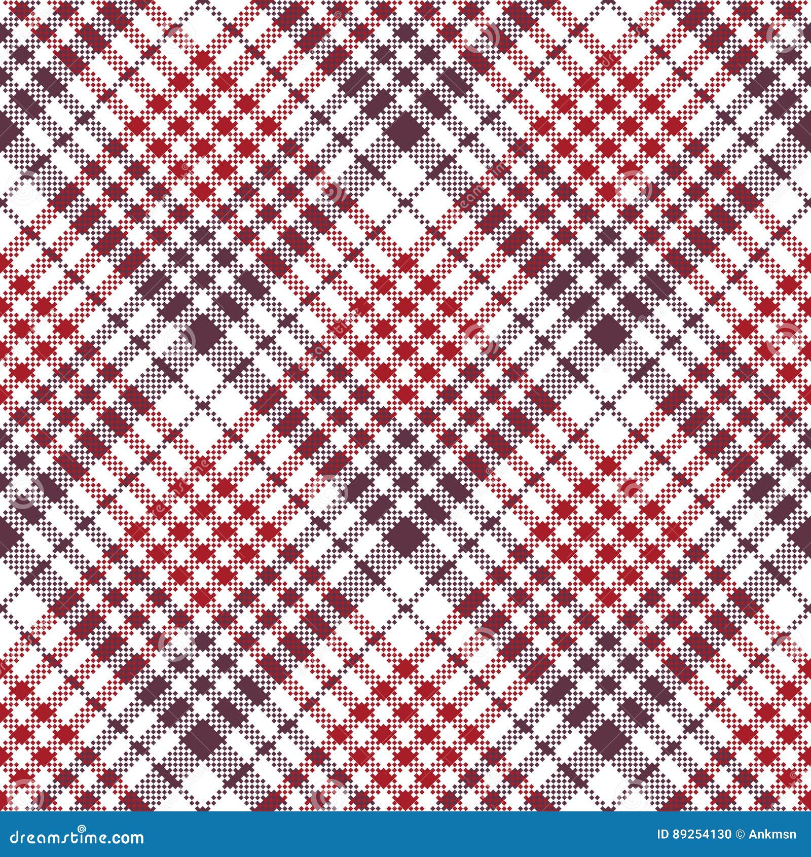 Pixel Fabric Texture Check Plaid Tablecloth Seamless Pattern Stock ...
