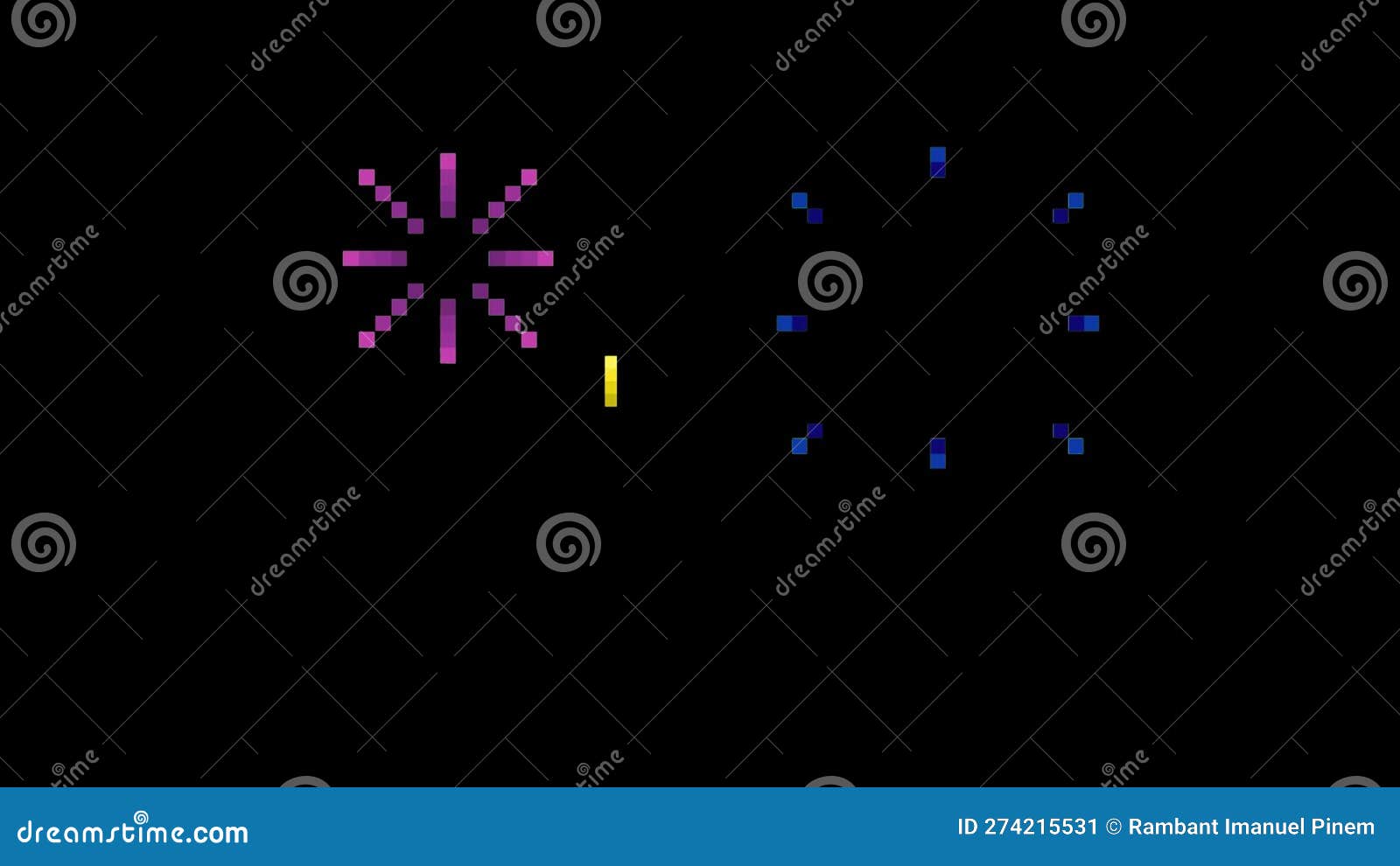 Pixel firework stock video. Video of template, firework - 274215531