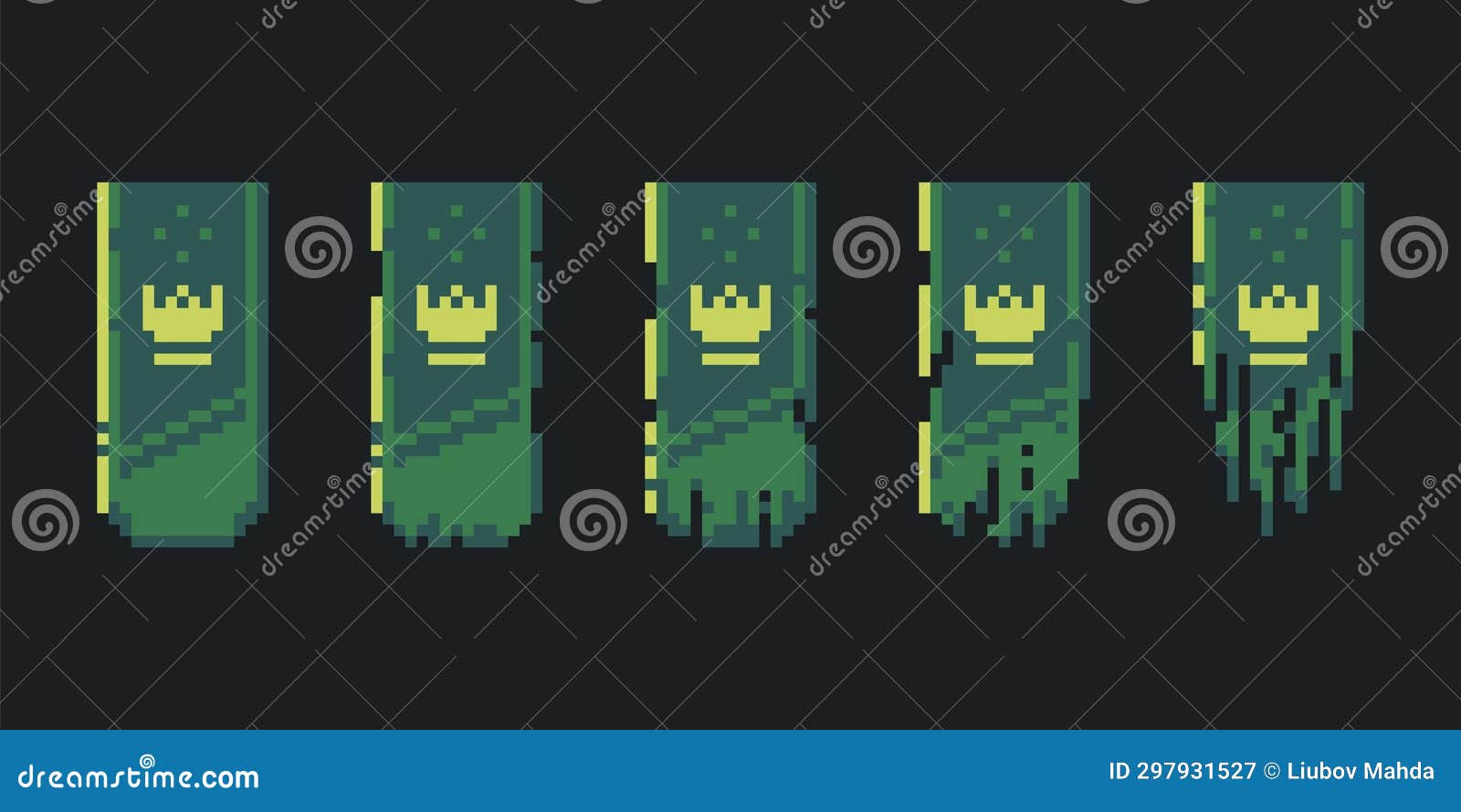 Set Of Medieval Banners And Scrolls Cartoon Icon Design Template With Various Models Vector
