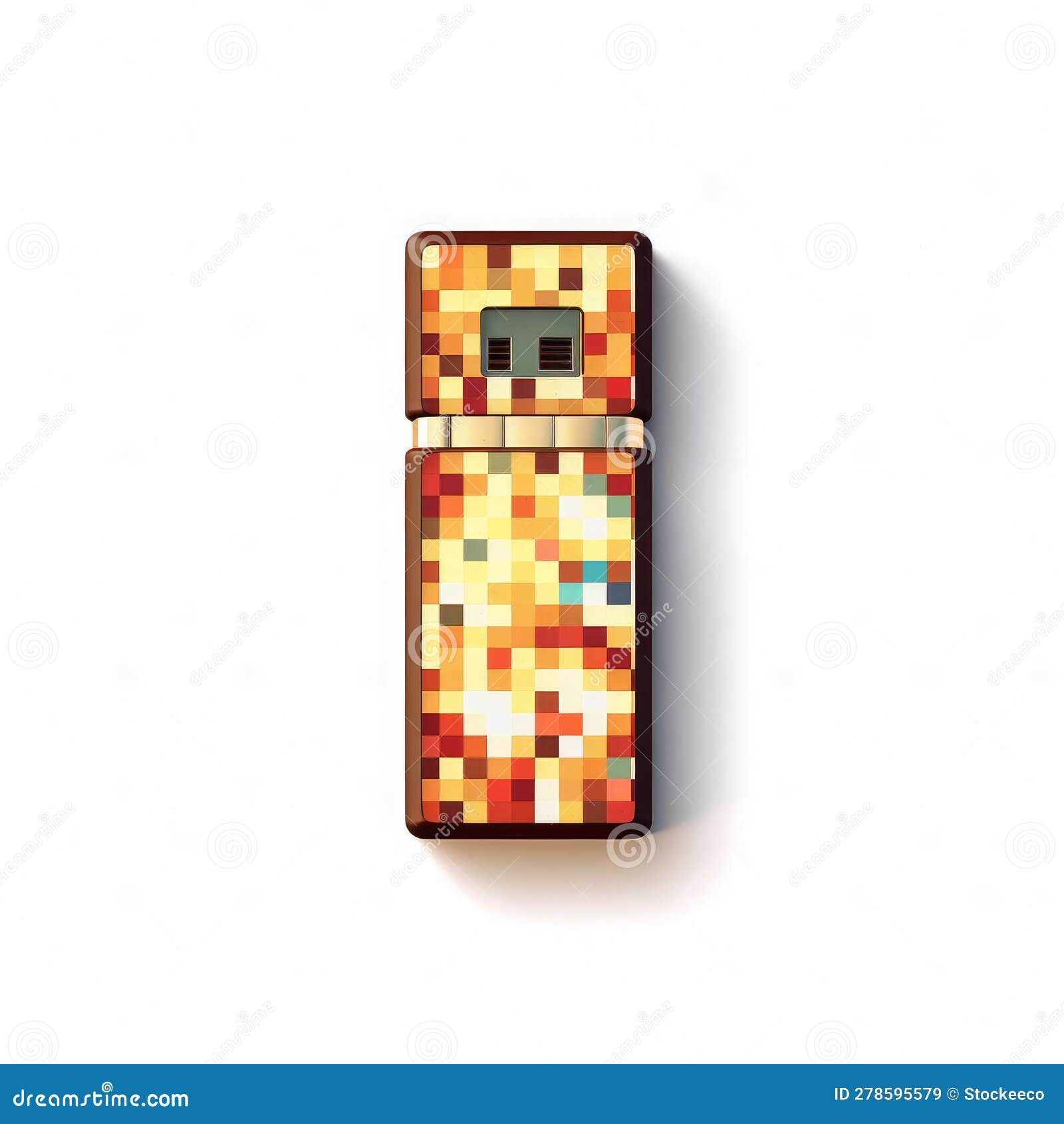 Pixel Art Flash Drive With Vibrant Colors By Pixelplantmaster Royalty ...