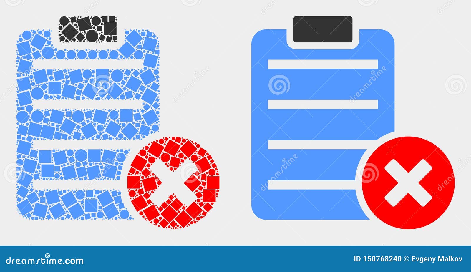 Pixelated and Flat Vector Delete Report Page Icon Stock Vector ...