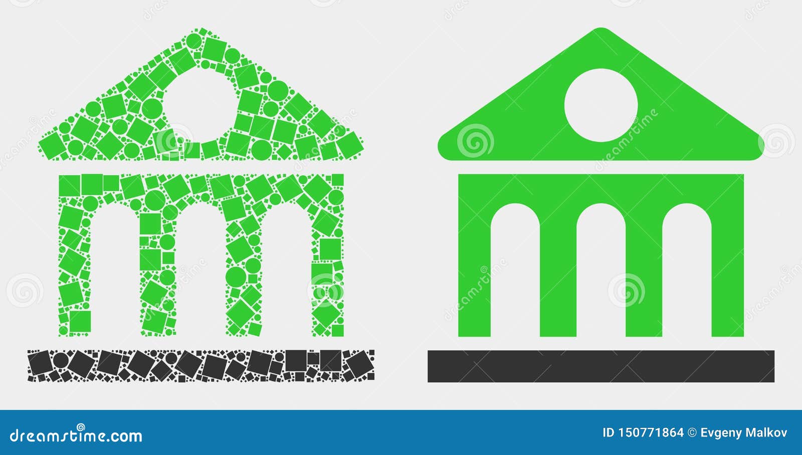 Pixelated and Flat Vector Library Building Icon Stock Vector ...