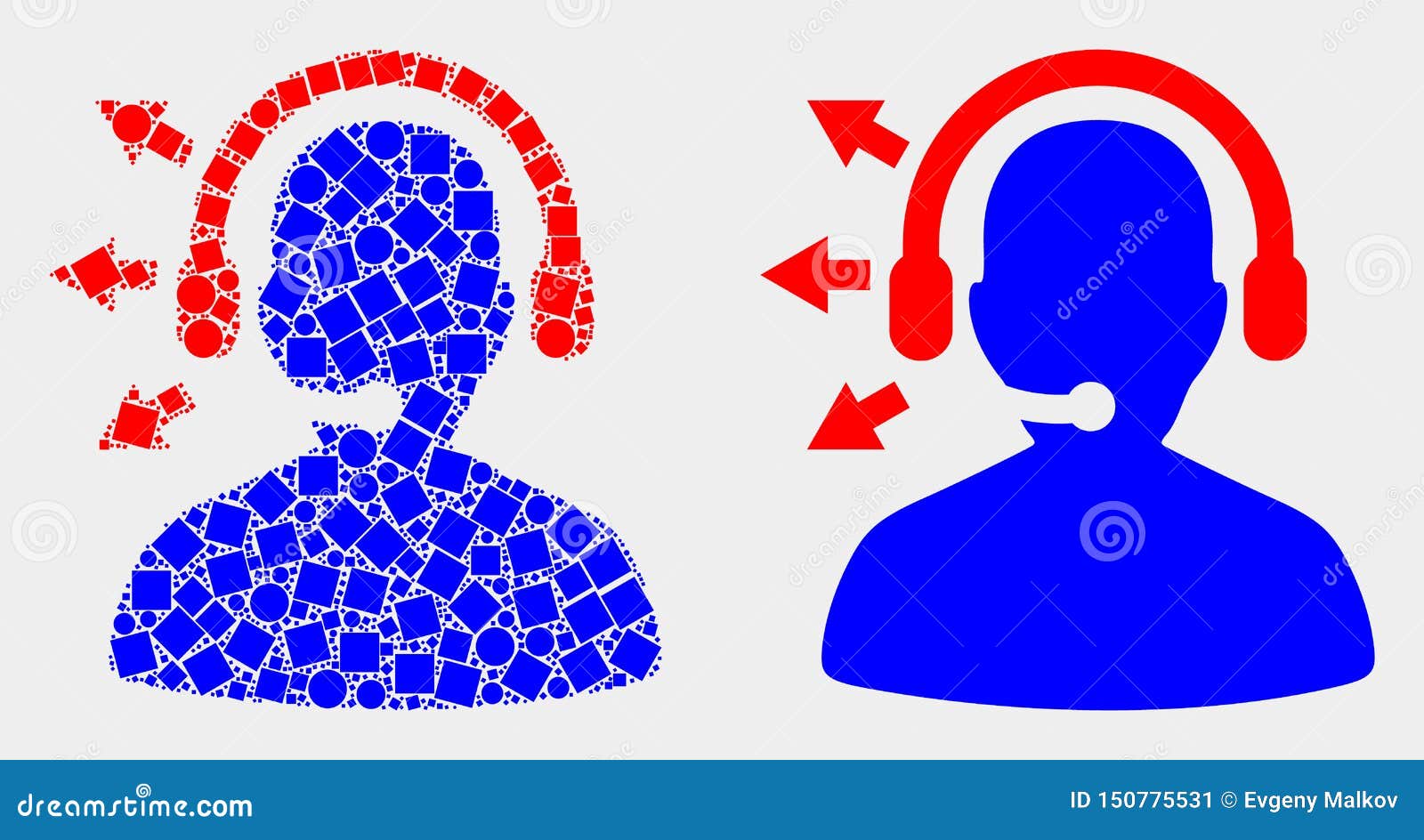 Dot and Flat Vector Radio Operator Icon Stock Vector - Illustration of ...