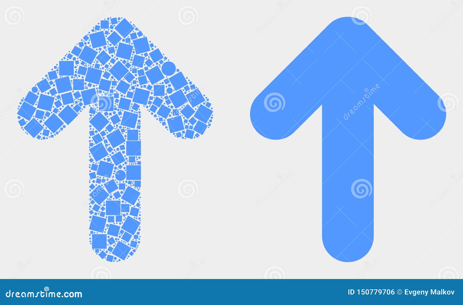 Pixelated and Flat Vector Up Arrow Icon Stock Vector - Illustration of ...