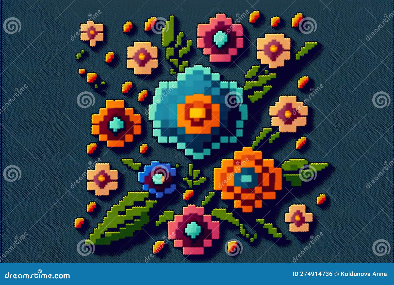 Pixel Art Flower By Pixelplantmaster Royalty-Free Illustration ...