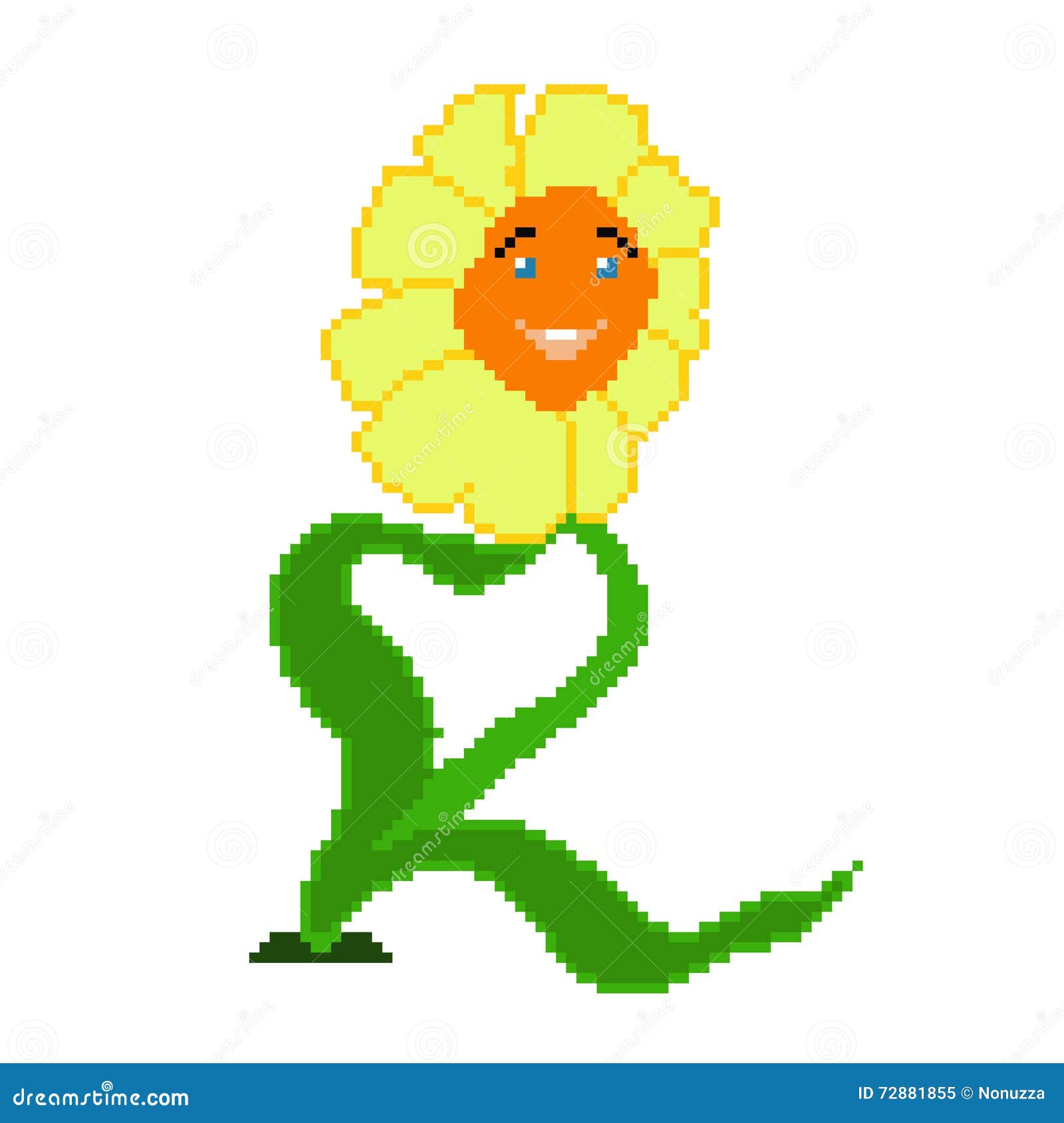 Pixel flower icon stock vector. Illustration of leisure - 72881855