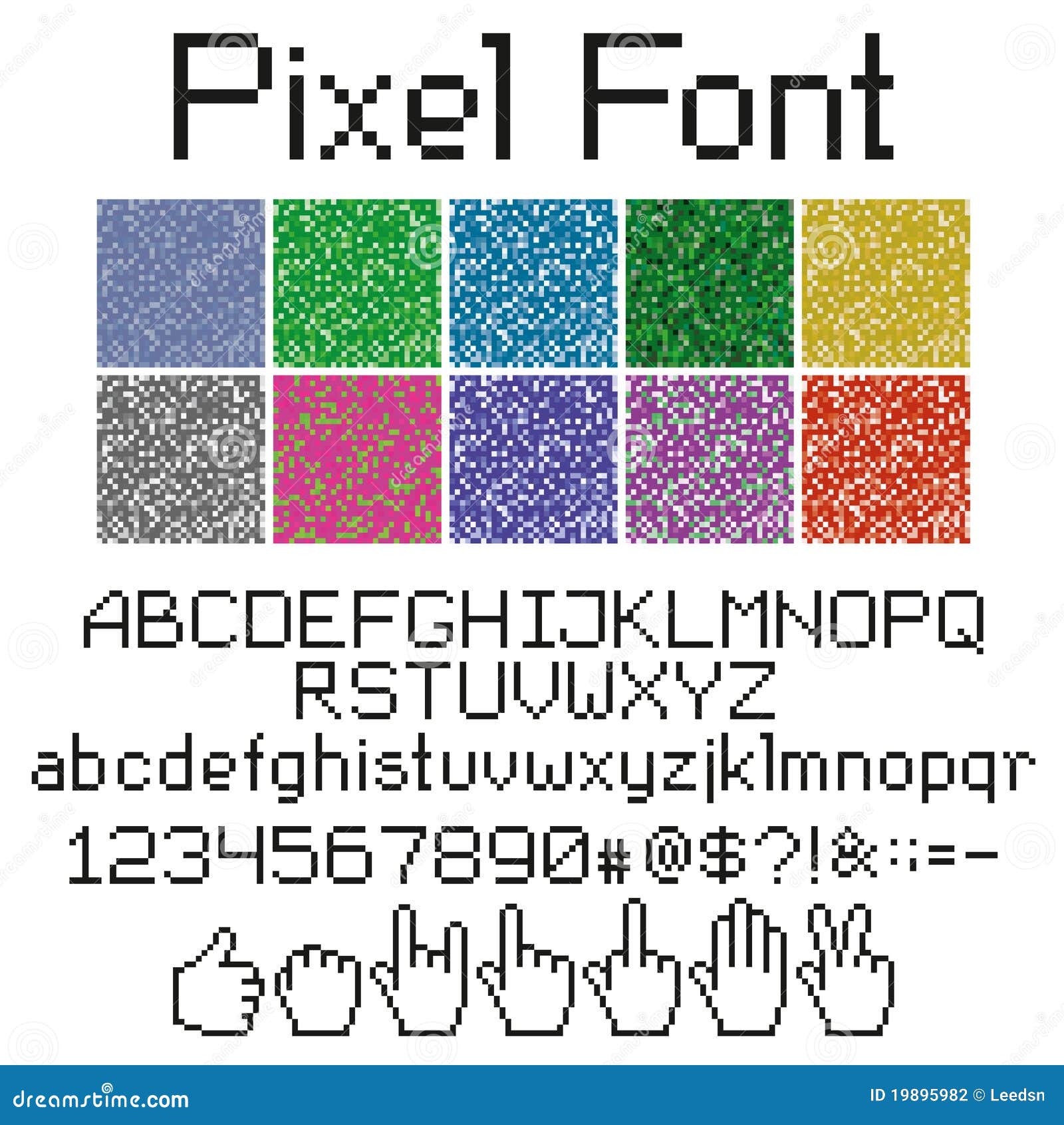 Pixel font stock vector. Illustration of email, digital - 19895982