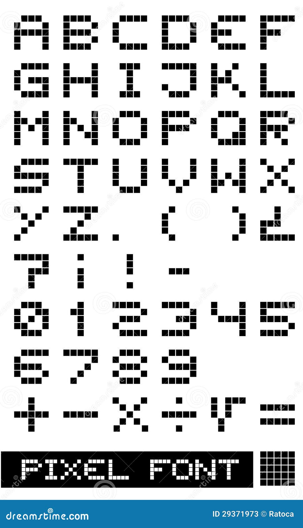 Pixel font stock vector. Illustration of background, artistic - 29371973