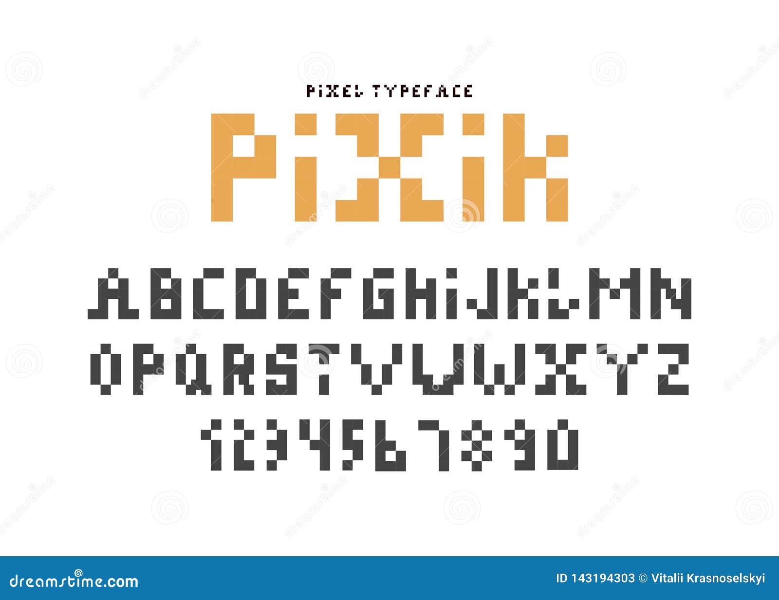 Pixel Font. Alphabet Retro Letters. Alphabet with Pixel Font Stock ...