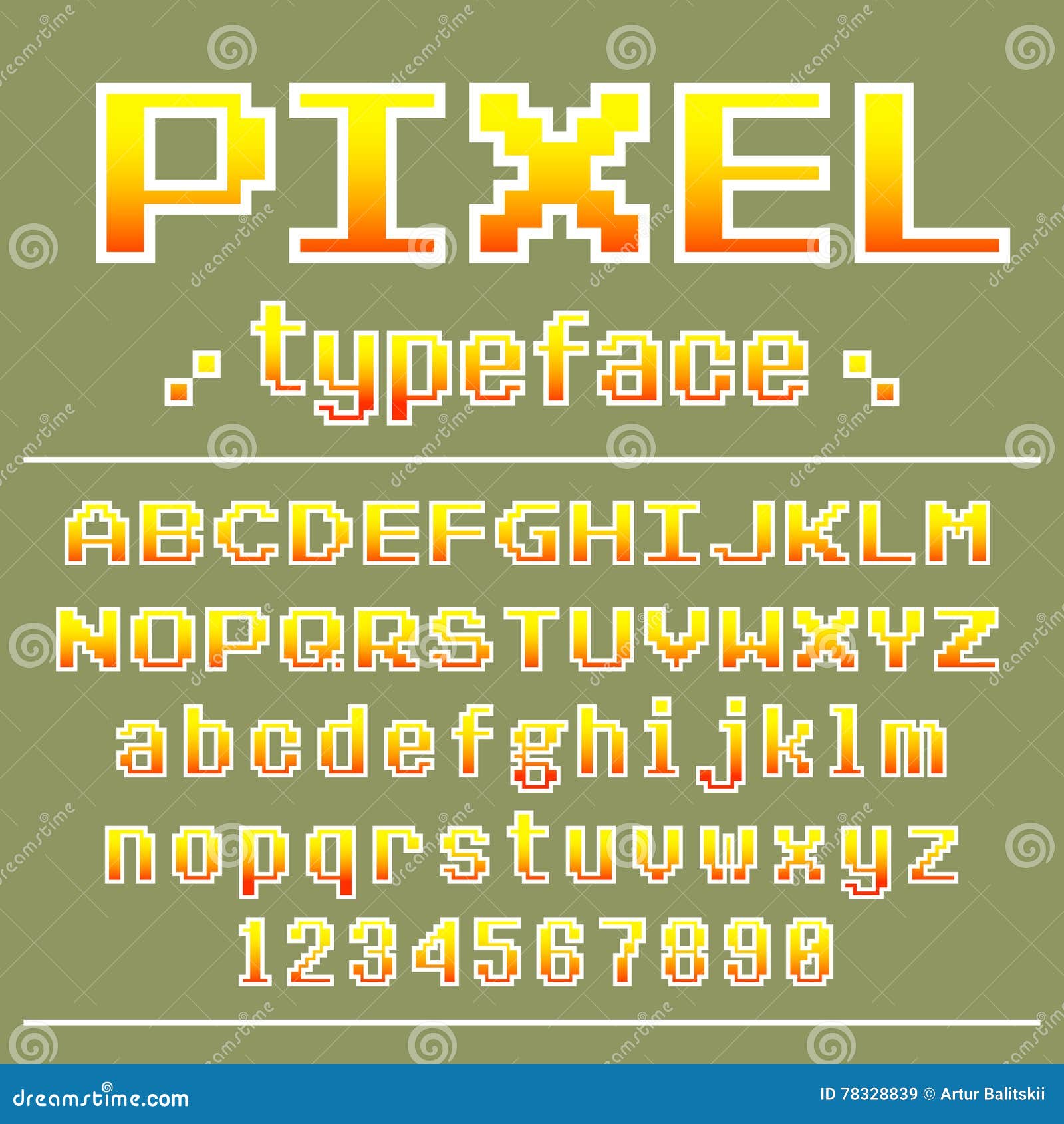 Pixel Font, 8 Bit Typeface for Retro Games Design Stock Vector ... Pixel Font, 8 Bit Typeface for Retro Games Design Stock Vector ...