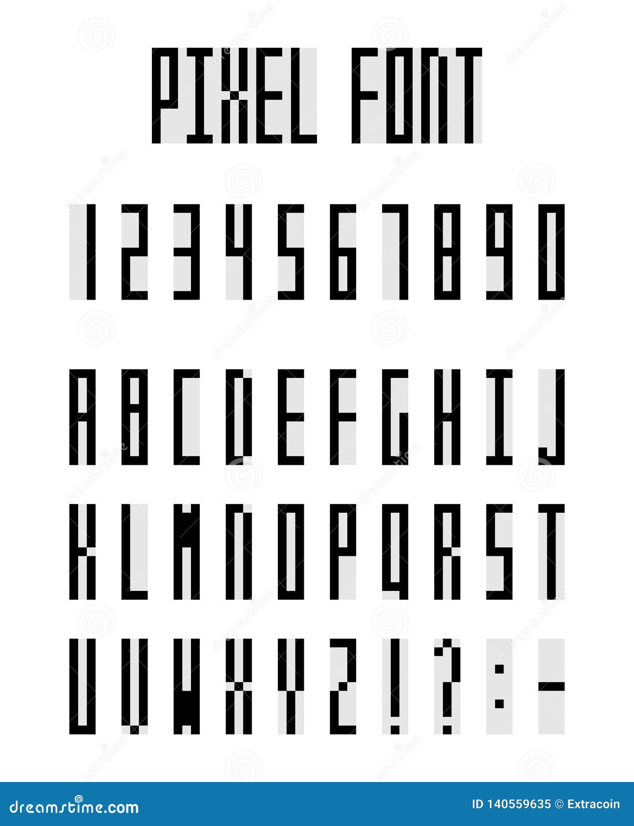 Pixel Alphabet Letters and Number Set, Pixeled Font Stock Vector ... Pixel Alphabet Letters and Number Set, Pixeled Font Stock Vector ...